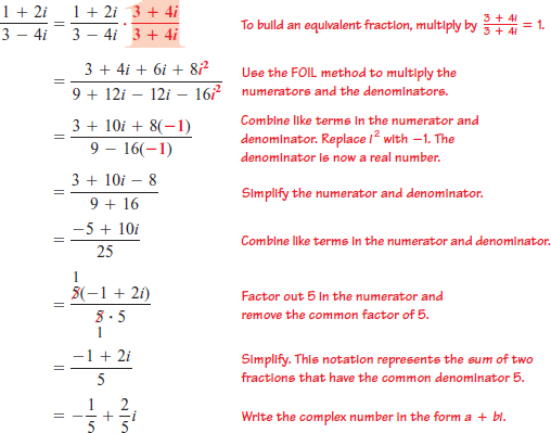 Solved: Divide. Write all answers in the form a + bi.EXAMPLEDivide ...