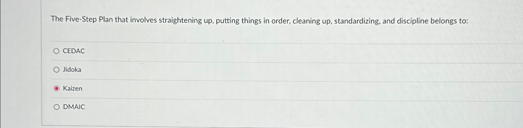 Solved The Five-Step Plan that involves straightening up, | Chegg.com