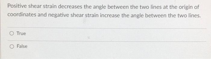 Solved Positive shear strain decreases the angle between the | Chegg.com