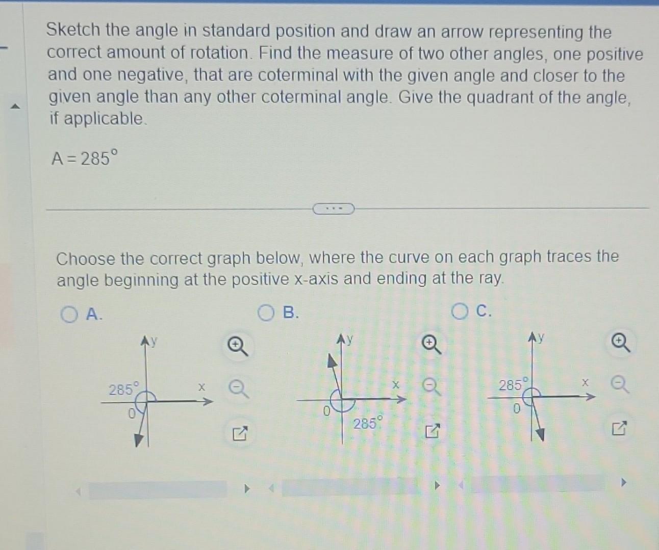 Solved Sketch the angle in standard position and draw an | Chegg.com