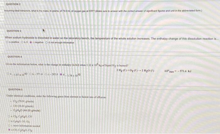 Solved can someone please help with 2-5 asap! i will thumbs | Chegg.com