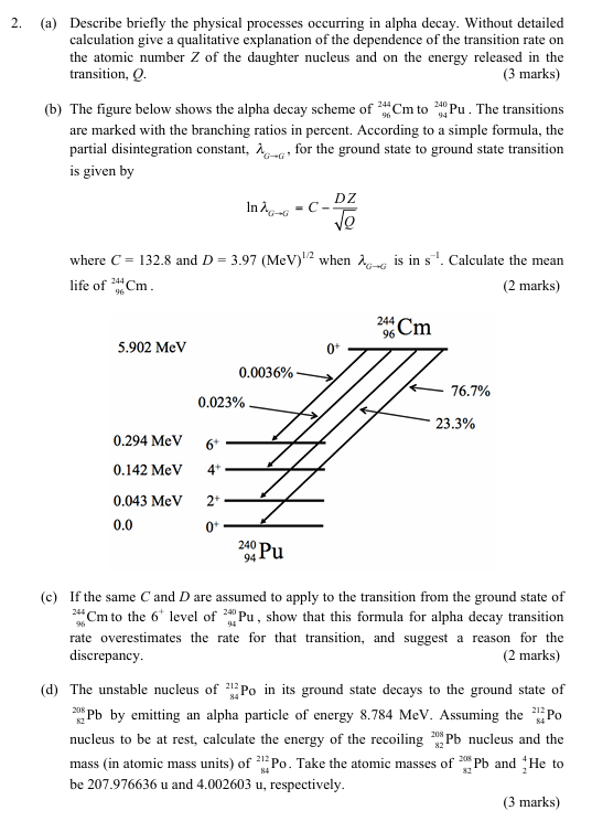 Solved (a) ﻿Describe briefly the physical processes | Chegg.com