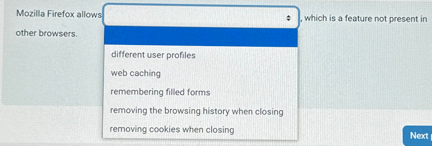 Solved Mozilla Firefox allows other browsers.different user | Chegg.com