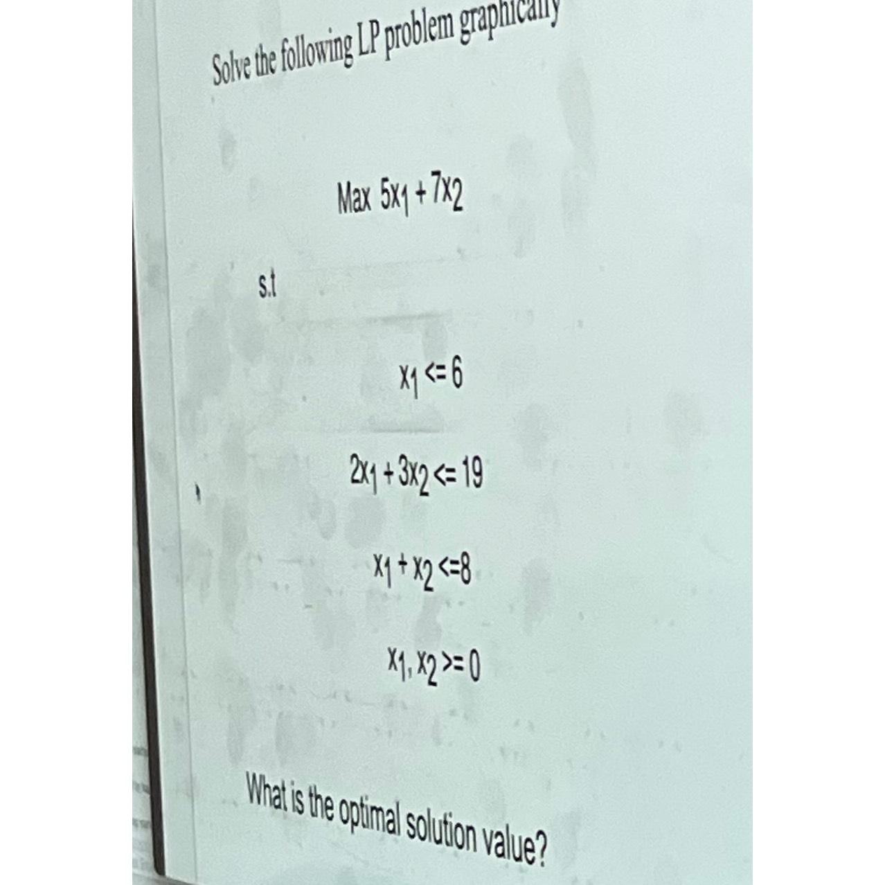 Solved Solve the following LP problem | Chegg.com