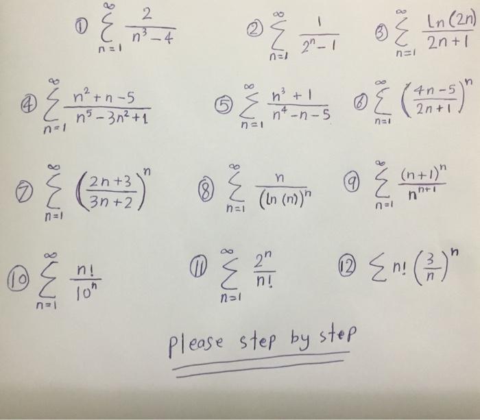 Solved O 2 n² - 4 In (2n) 2n+1 n=1 nal • n²+1 n²+ n-5 | Chegg.com