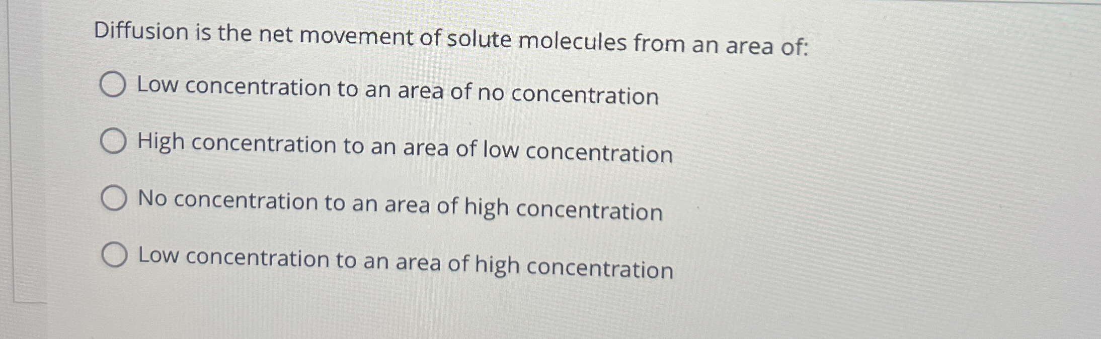 Solved Diffusion is the net movement of solute molecules | Chegg.com