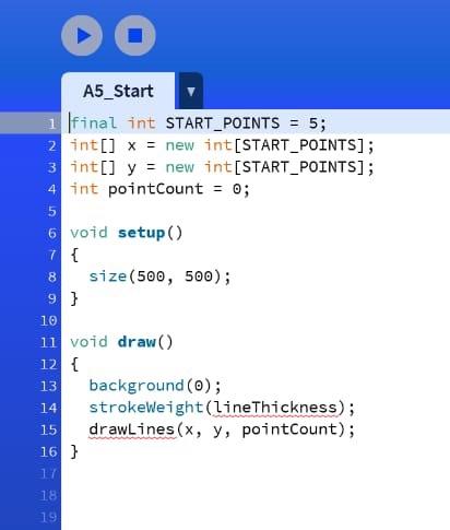 Solved Use processing programing language and use this | Chegg.com