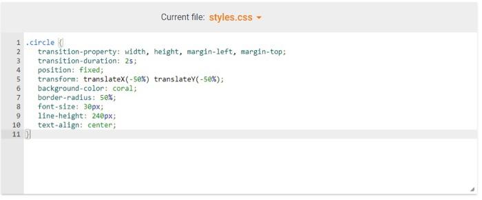 Solved 8.20 LAB: Circle with a Promise The given web page | Chegg.com