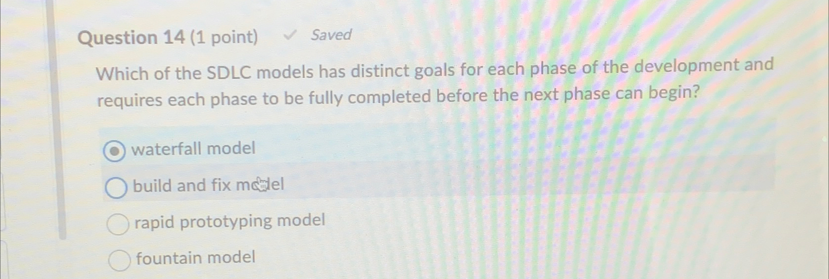 Solved Question 14 (1 ﻿point)SavedWhich of the SDIC models | Chegg.com