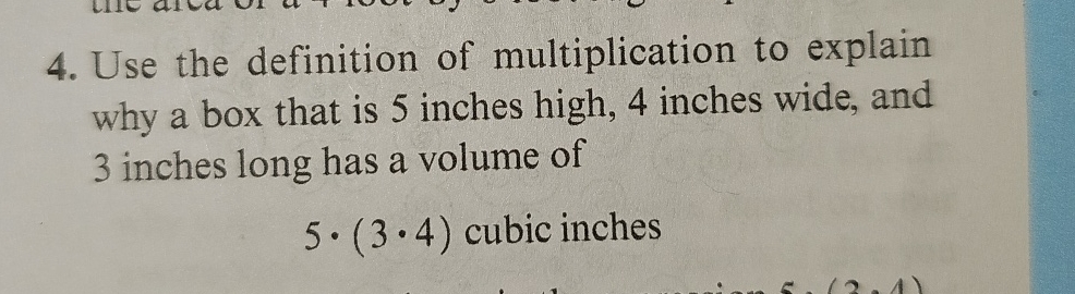 Solved Use the definition of multiplication to explain why a | Chegg.com