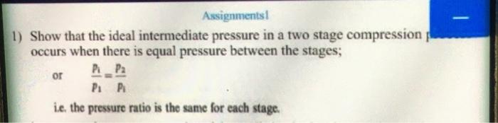 Solved Assignments! 1) Show that the ideal intermediate | Chegg.com