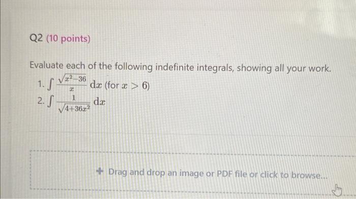 Solved Evaluate each of the following indefinite integrals, | Chegg.com