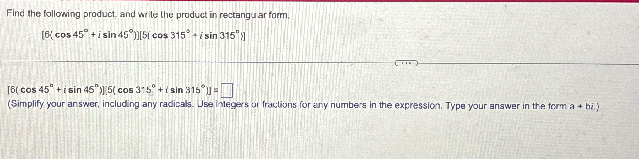 Solved Find the following product, and write the product in | Chegg.com