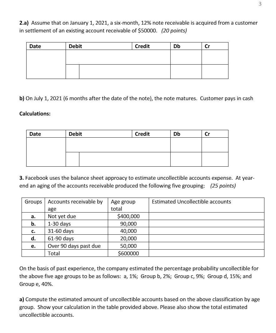 Solved Example: Please do all your accounting entries in the | Chegg.com
