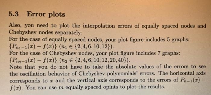 Polynomial interpolations by equally spaced nodes and | Chegg.com