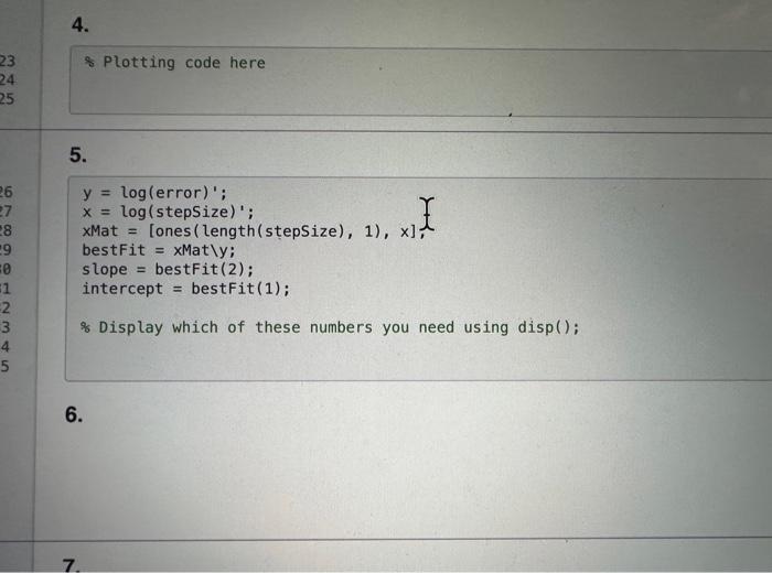 Solved Please help me with this MATLAB code and follow the | Chegg.com