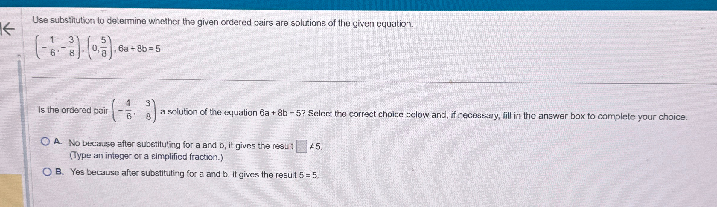 Solved Use substitution to determine whether the given | Chegg.com