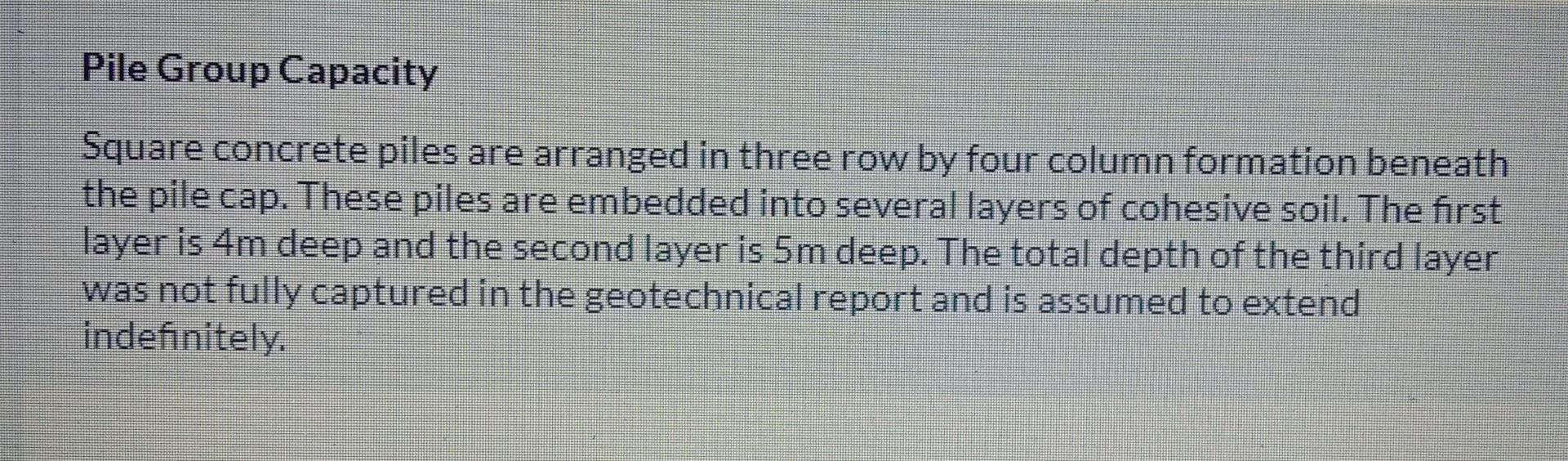 Solved Pile Group Capacity Square concrete piles are | Chegg.com