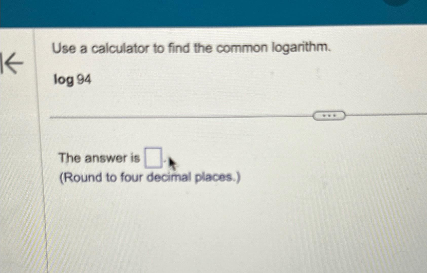 Solved Use a calculator to find the common | Chegg.com