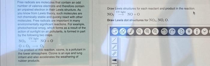 Solved draw the lewis dot structuresFree radicals are | Chegg.com