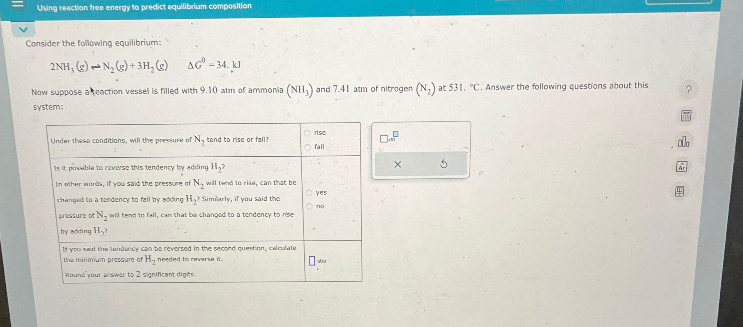 Solved Using reaction free energy to predict equilibrium | Chegg.com
