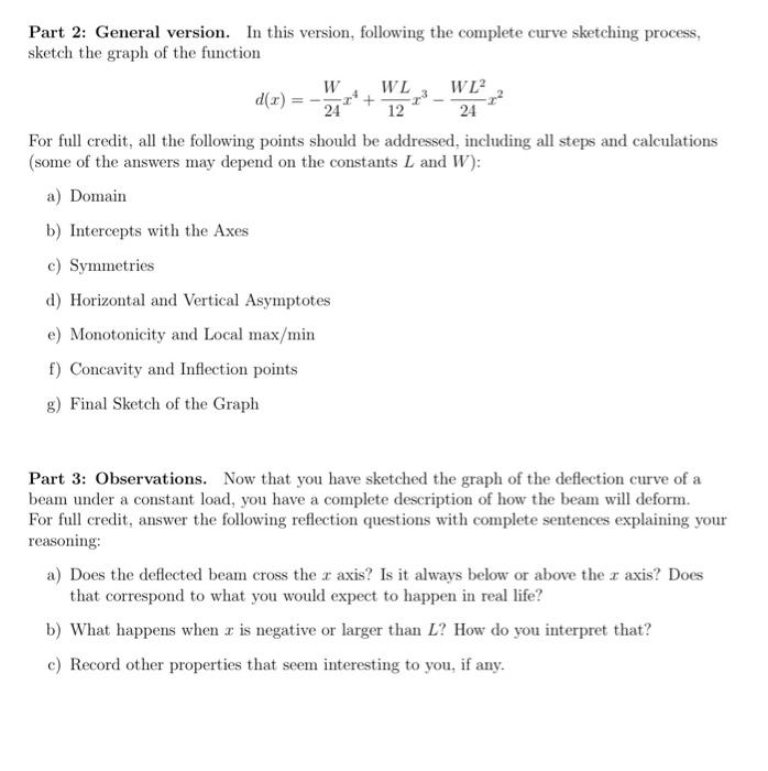 Solved Part 2: General version. In this version, following | Chegg.com