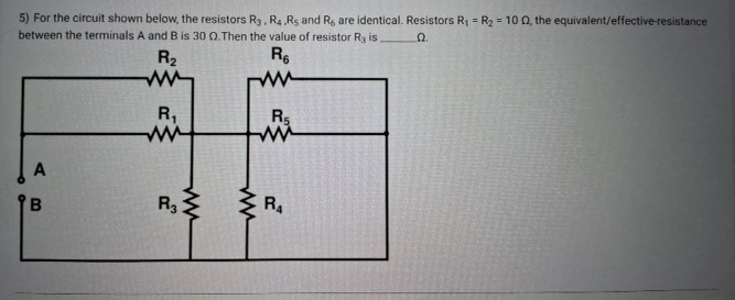 Solved For the circuit shown below, the resistors R3,R4,R5 | Chegg.com