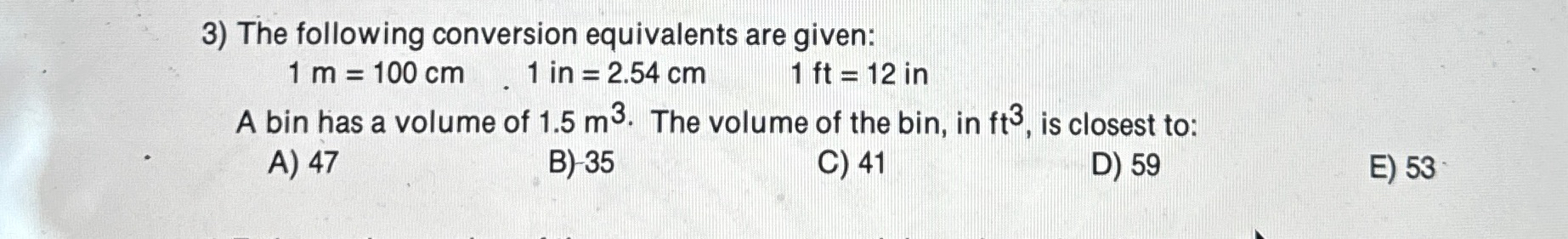 Solved The following conversion equivalents are | Chegg.com