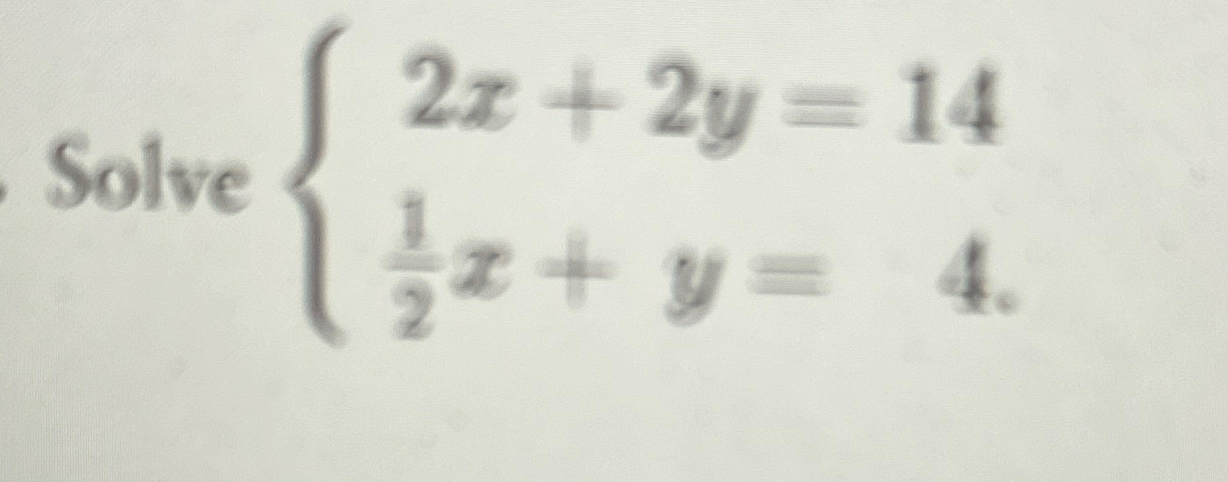 Solved Solve Using inverse matrix2x+2y=1412x+y=4 | Chegg.com