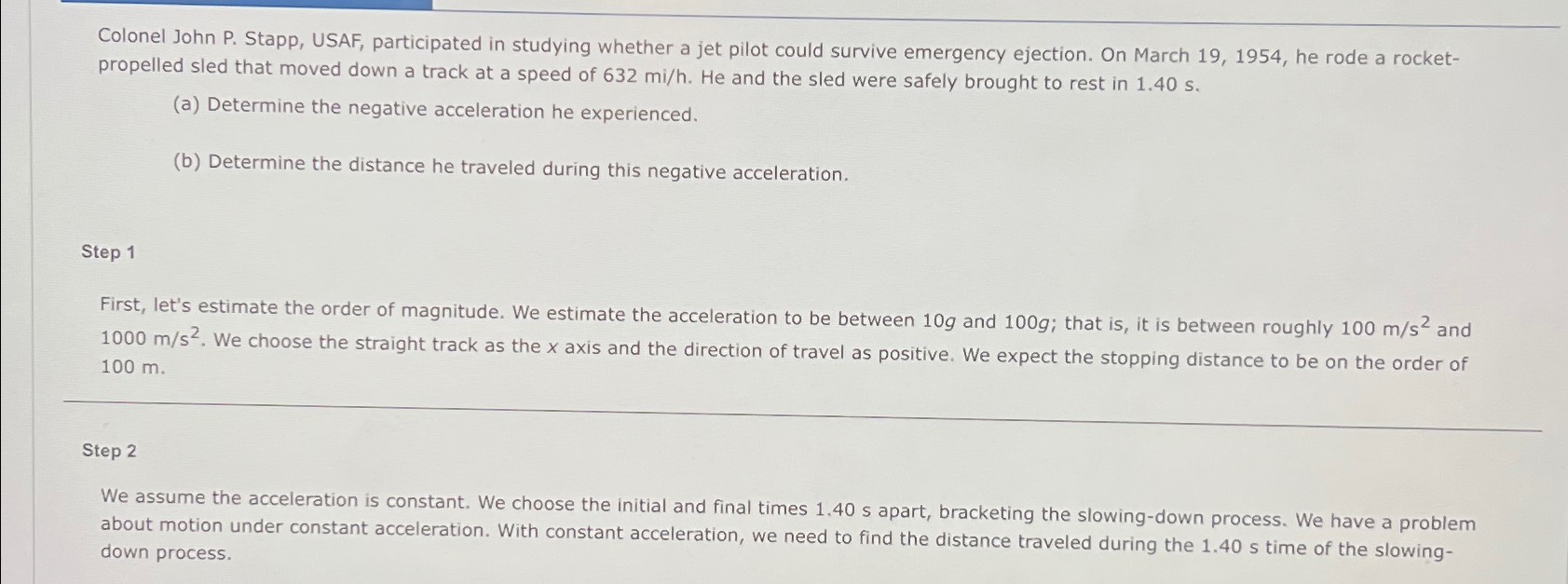 Colonel John P. ﻿Stapp, USAF, participated in | Chegg.com