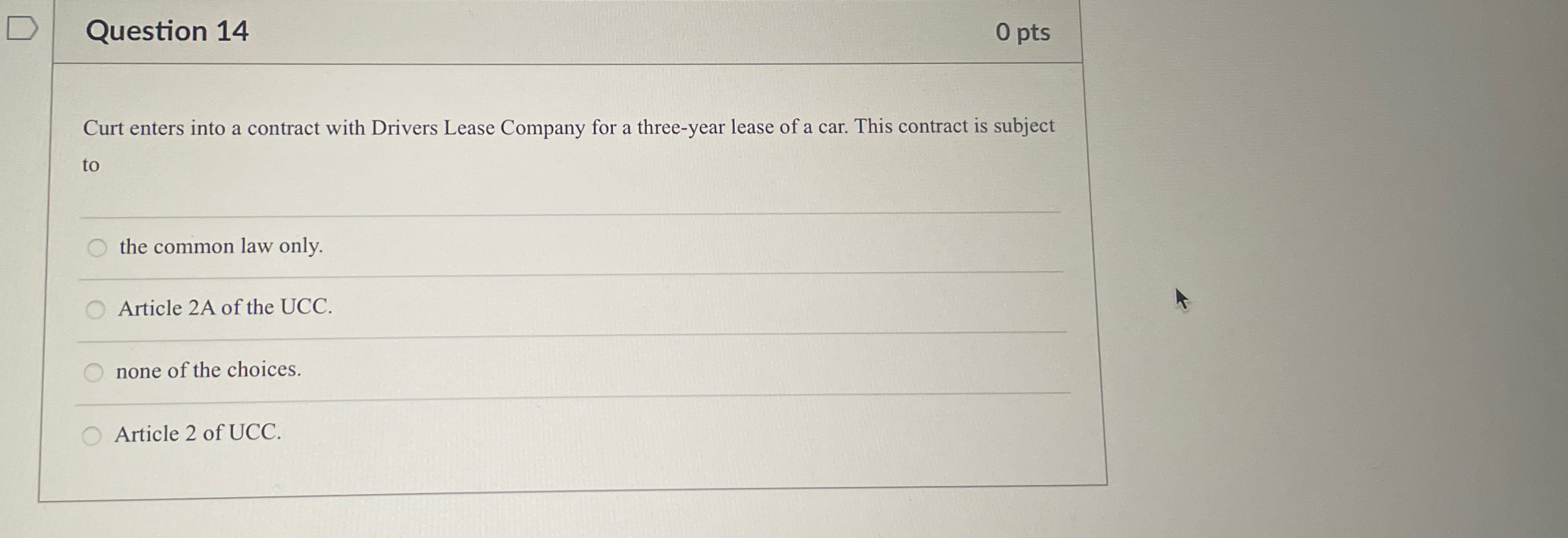 Solved Question 140ptsCurt enters into a contract with | Chegg.com