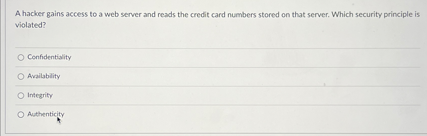 Solved A hacker gains access to a web server and reads the | Chegg.com