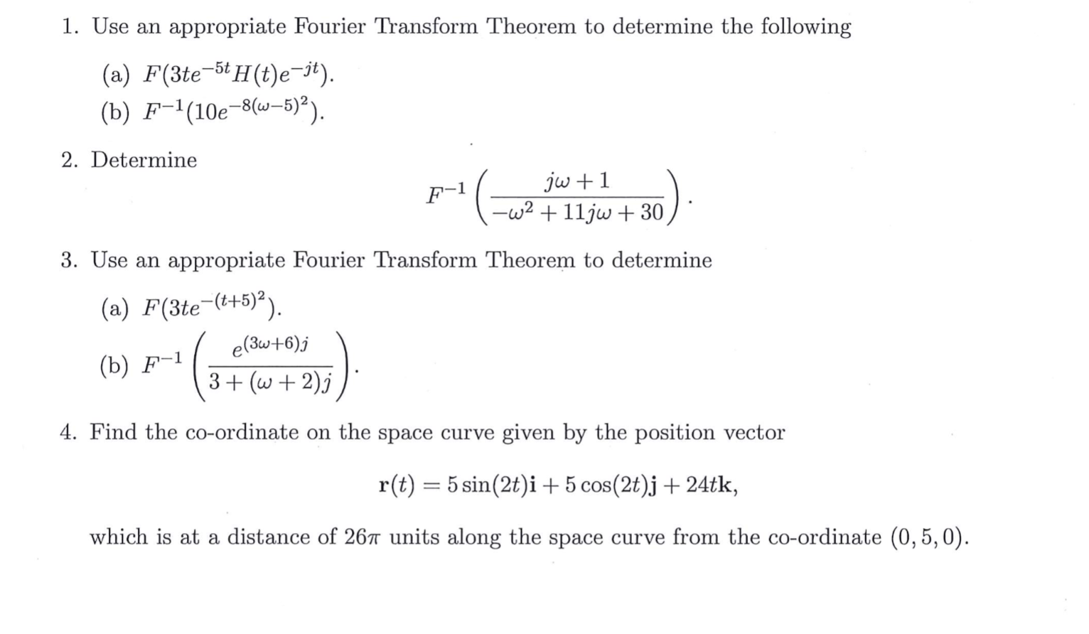 Solved Use an ﻿appropriate Fourier Transform Theorem to | Chegg.com
