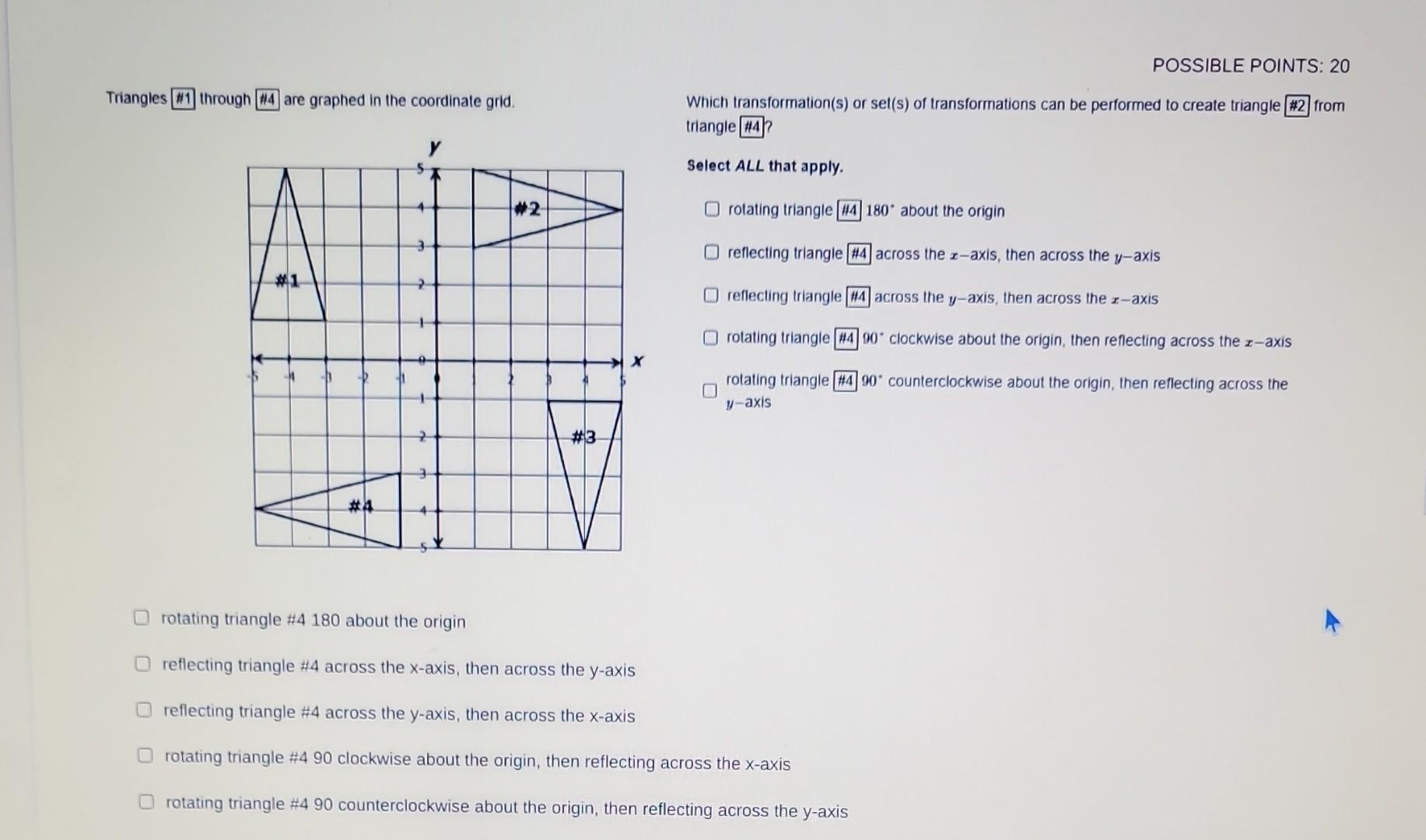 Solved Triangles #11 through are graphed in the coordinate | Chegg.com