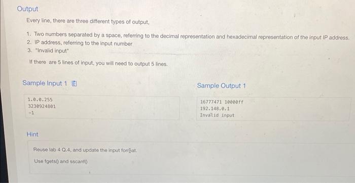 Solved Description Lab6-2IP Address and Number System Again | Chegg.com