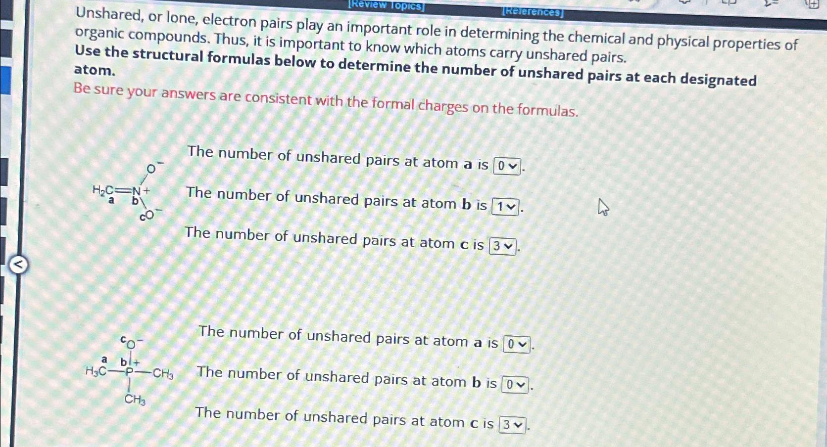 Solved Unshared, or lone, electron pairs play an important | Chegg.com