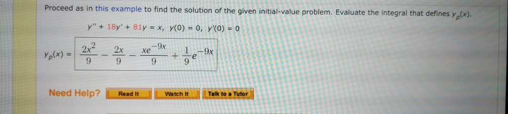 Solved Proceed as in this example to find the solution of | Chegg.com