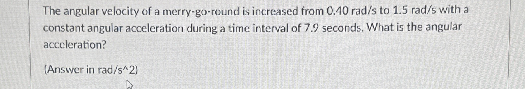 Solved The angular velocity of a merry-go-round is increased | Chegg.com