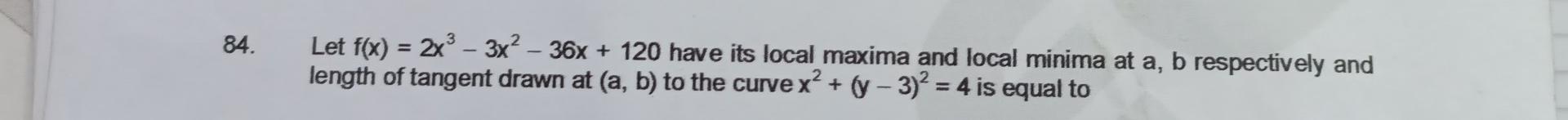 Let f(x)=2x3−3x2−36x+120 have its local maxima and | Chegg.com