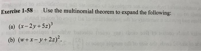 Solved hidde Use the multinomial theorem to expand the | Chegg.com
