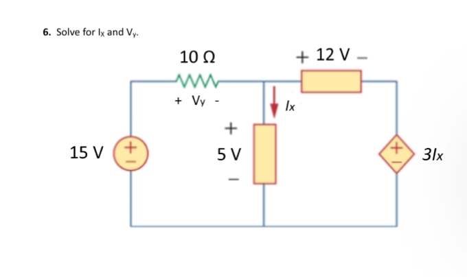 Solved find Ix ﻿and Vy. | Chegg.com