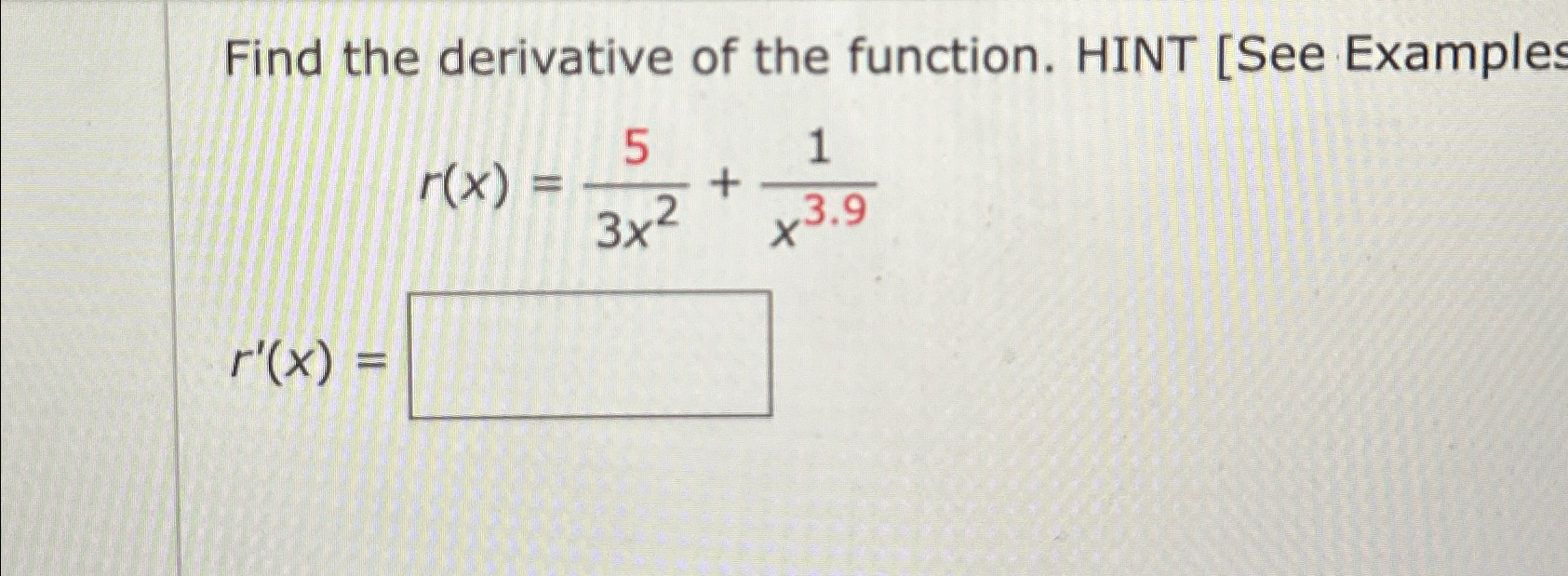 Solved Find the derivative of the function. HINT [See | Chegg.com