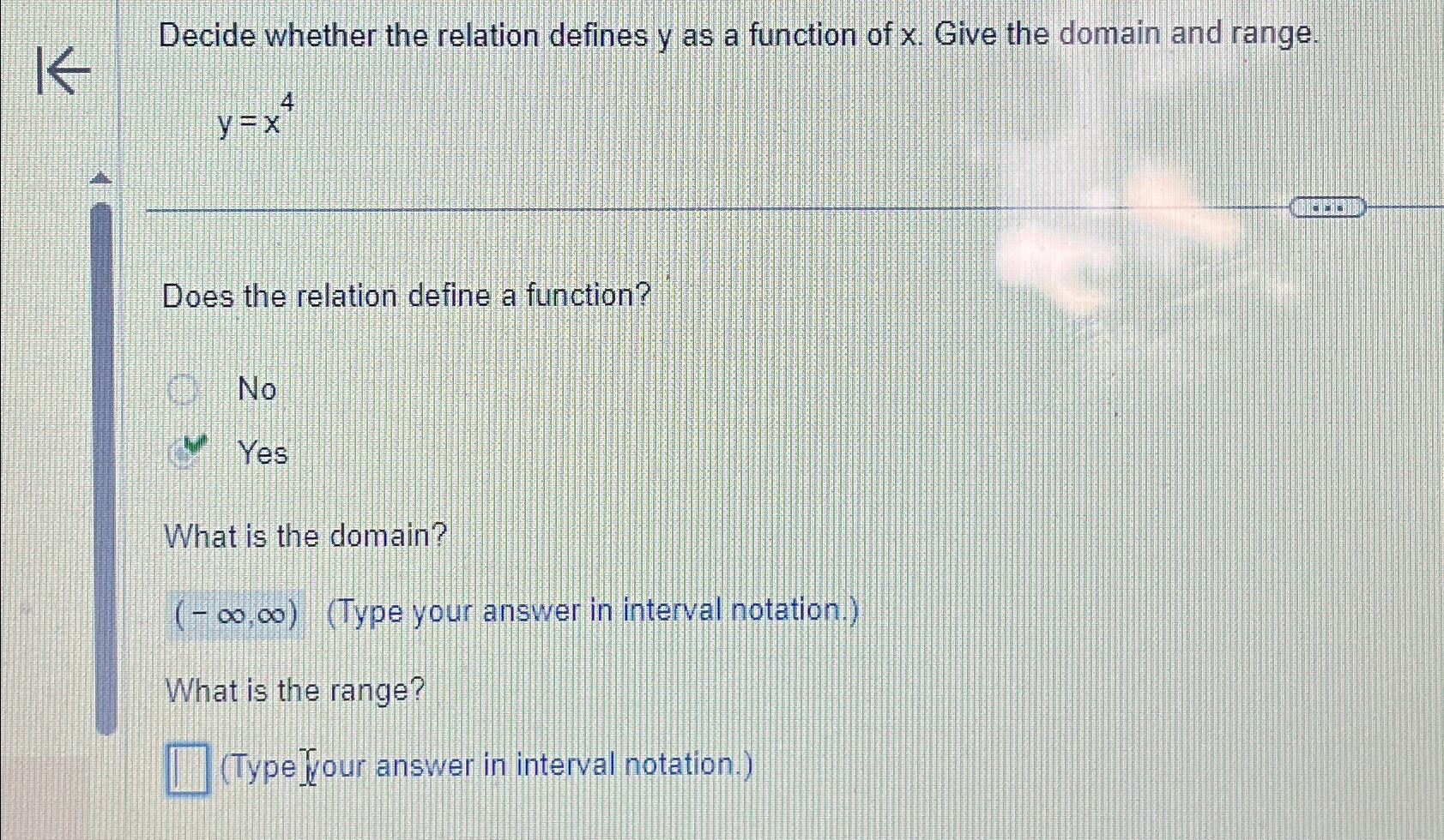 Solved Decide whether the relation defines y ﻿as a function | Chegg.com