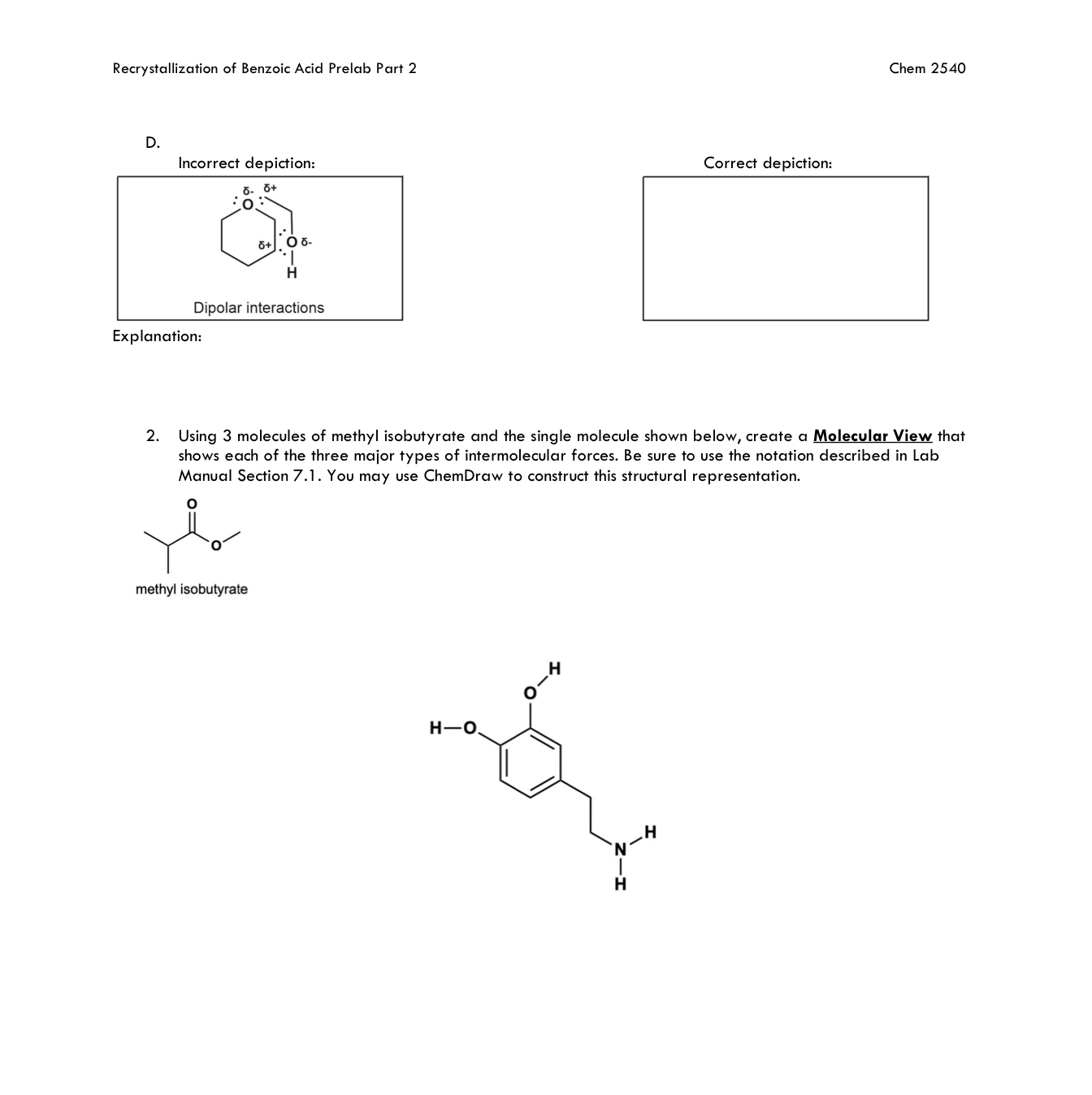 Solved Recrystallization of Benzoic Acid Prelab Part 2Chem | Chegg.com