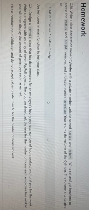 Solved Homework Q20 Write A Class Declaration Named 3197