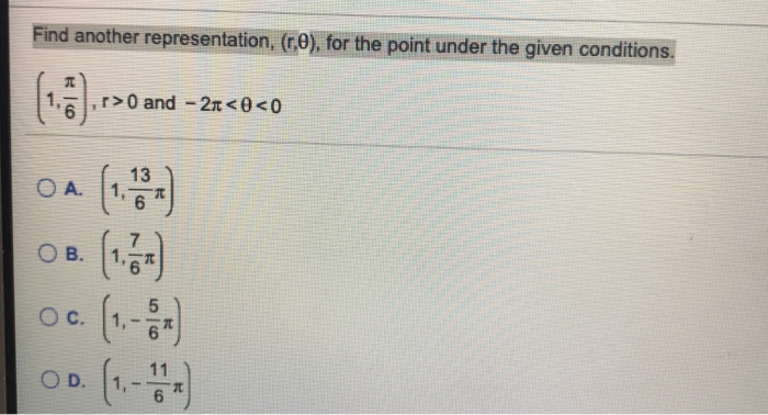 Solved Find another representation, (r.0), for the point | Chegg.com
