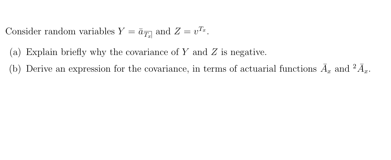 Solved Consider random variables Y=ā?bar (Tx) ﻿and Z=vTx.(a) | Chegg.com