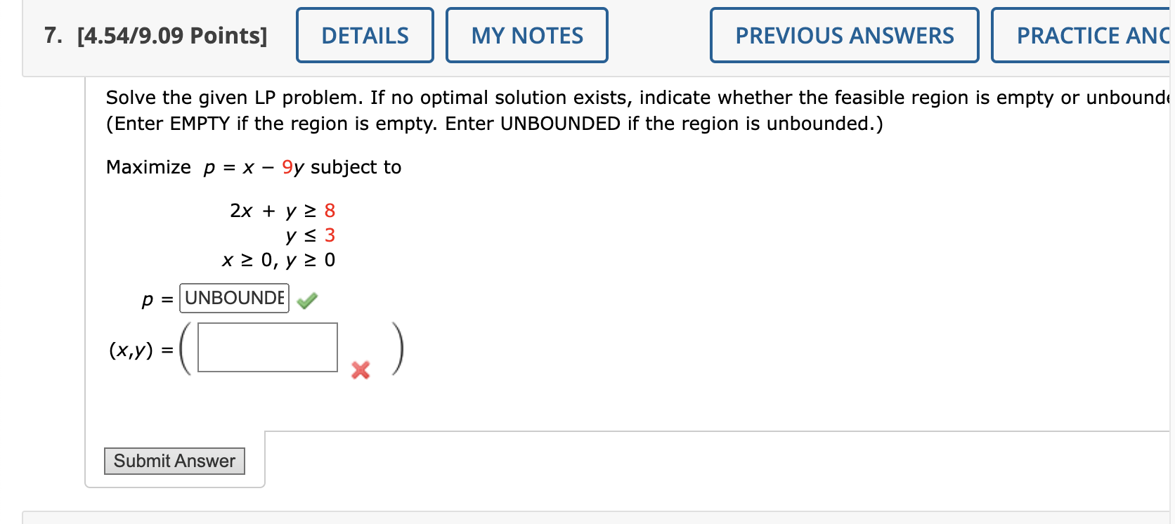 Solved Solve the given LP problem. If no optimal solution | Chegg.com
