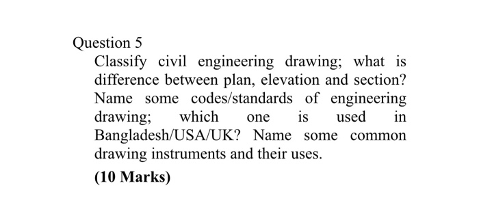 Solved Question 1. Define drawing and classify it, what are | Chegg.com