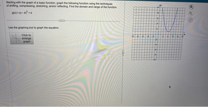 Solved Starting with the graph of a basic function, graph | Chegg.com